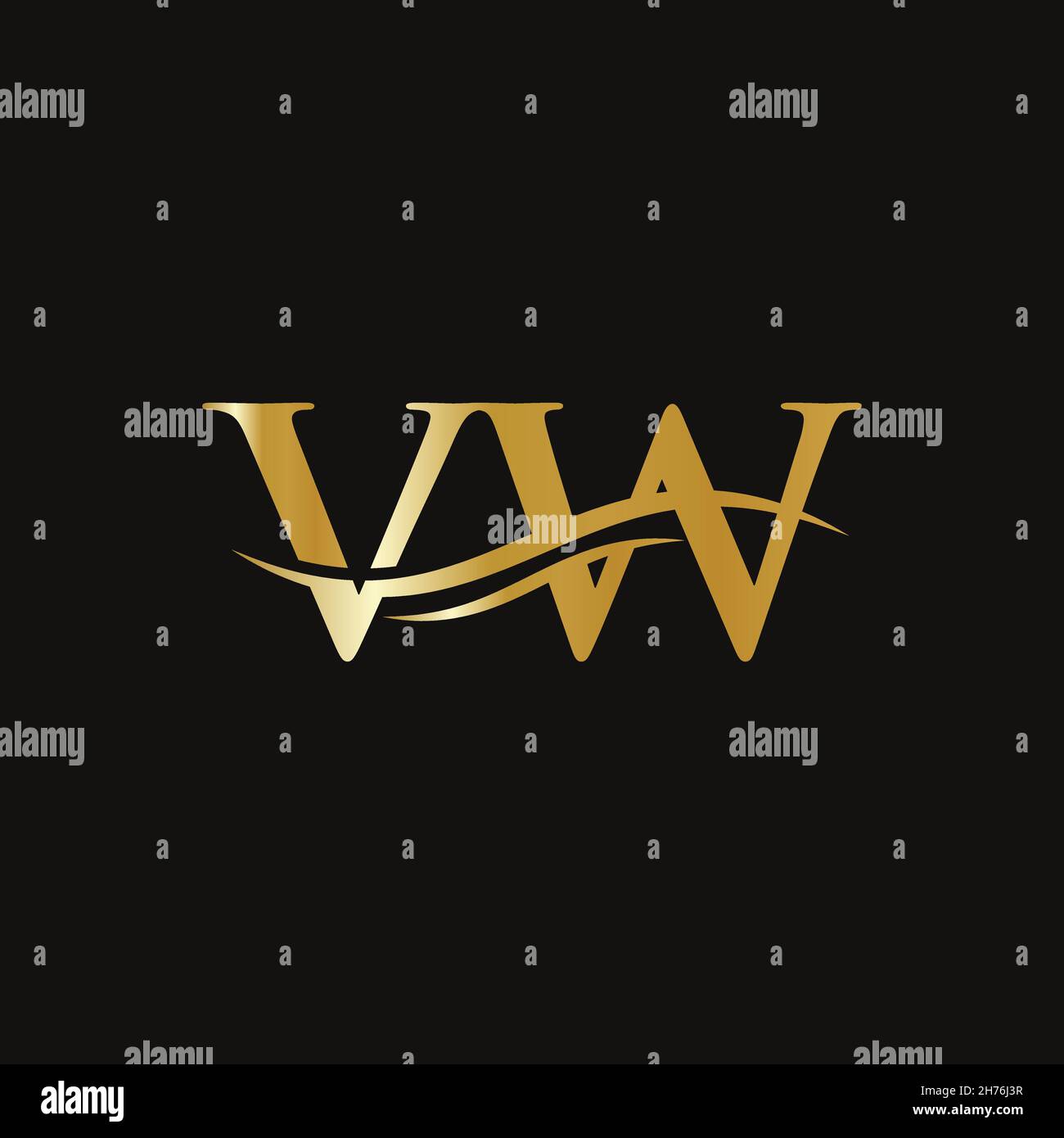 Initial linked letter VW logo design. Modern letter VW logo design ...