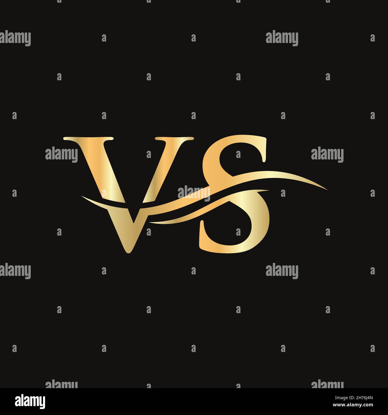 VS Letter Linked Logo for business and company identity. Initial Letter ...