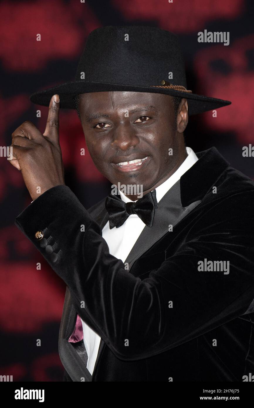 Singer Cephaz attends the 22nd NRJ Music Awards, on November 20, 2021 ...