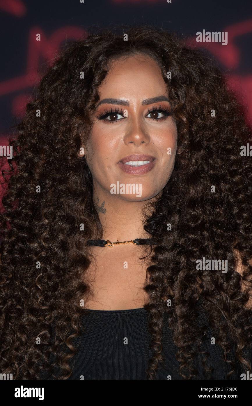 Cannes, France. 21st Nov, 2021. Singer Amel Bent attends the 22nd NRJ ...