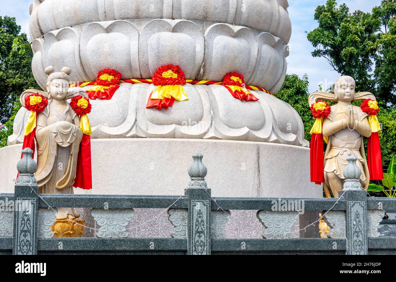Statue at a Buddhist temple in Kanchanaburi Thailand Stock Photo - Alamy
