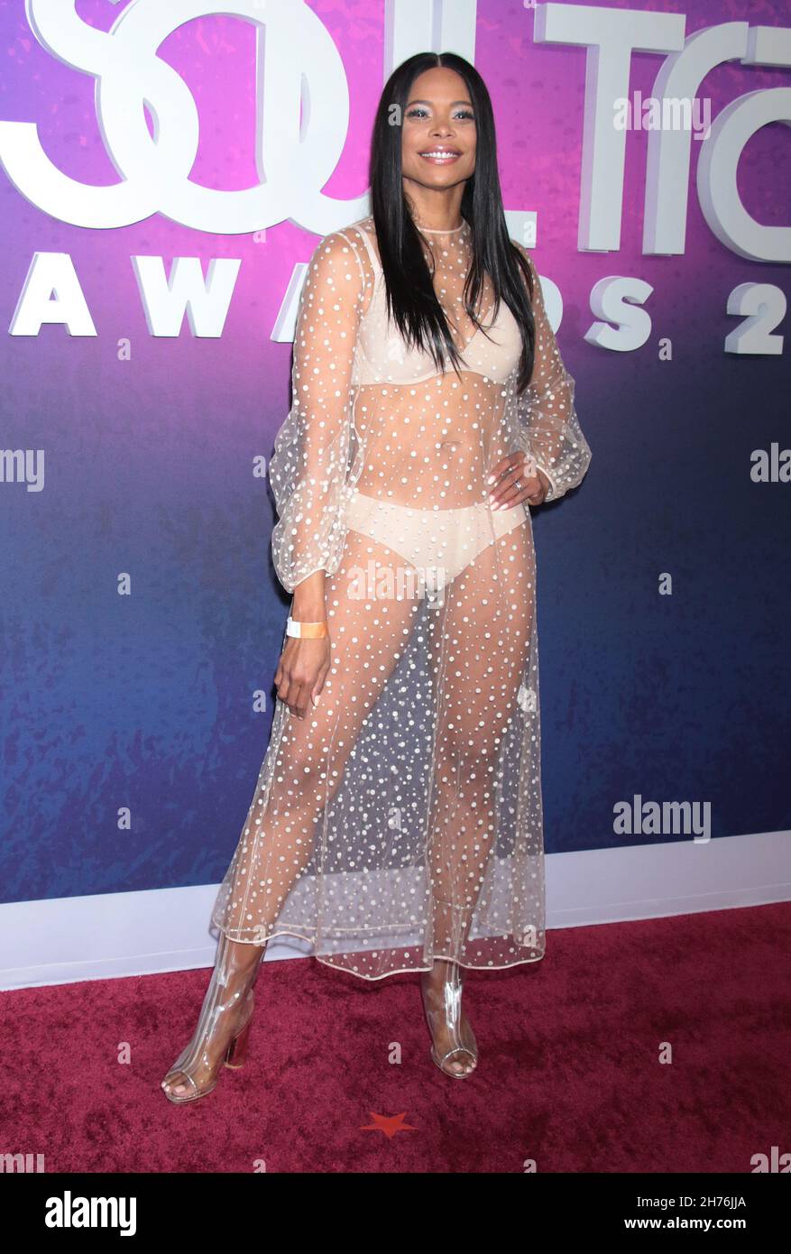 New York, NY, USA. 20th Nov, 2021. La Tina Webb at the 2021 Soul Train Awards at The Apollo ...