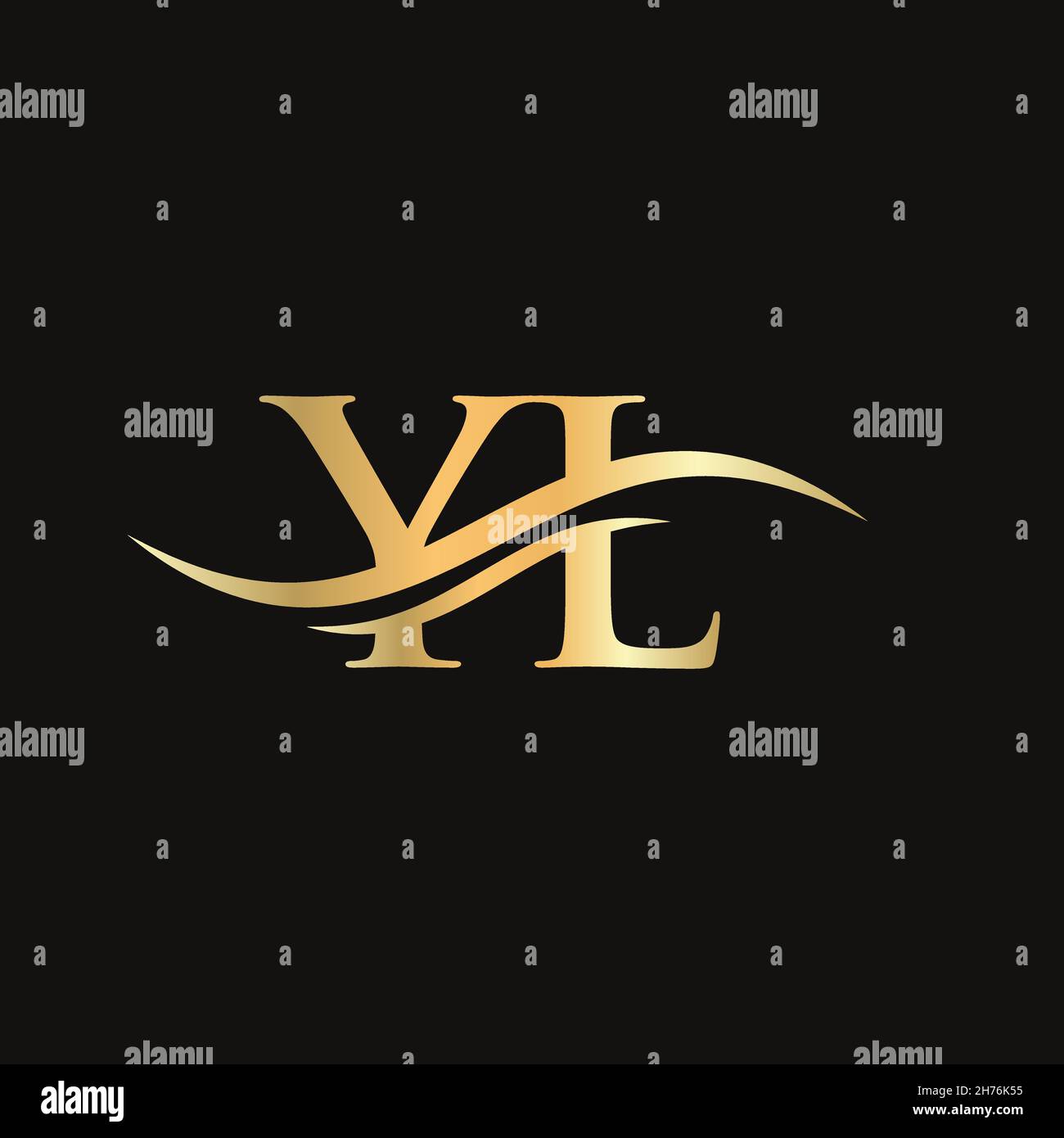 YL logo. Monogram letter YL logo design Vector. YL letter logo design ...