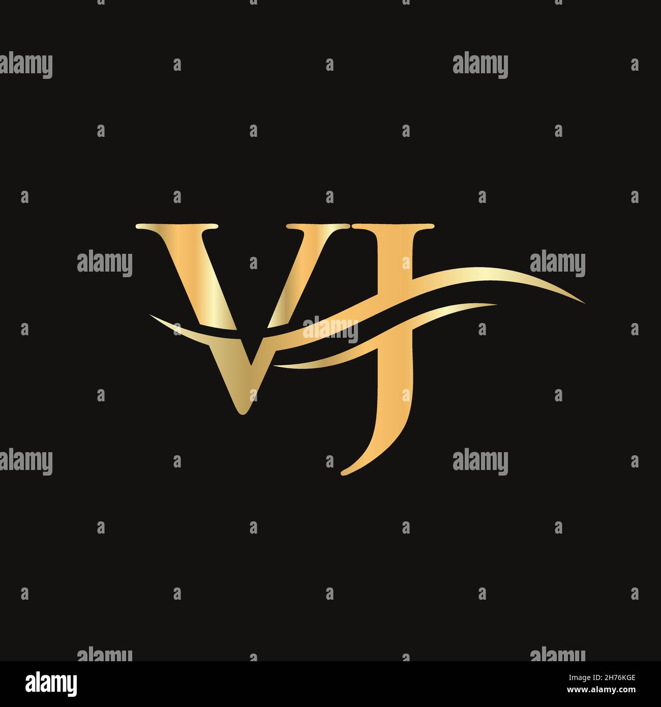 Initial linked letter VJ logo design. Modern letter VJ logo design ...