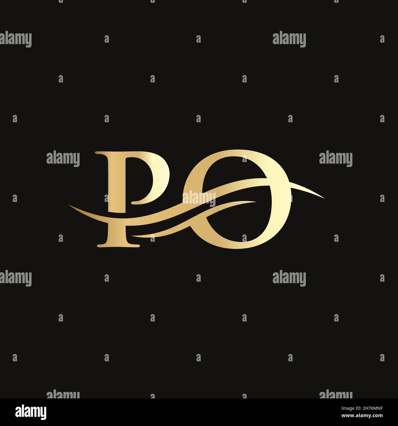 PO letter logo. Initial PO letter business logo design vector template ...