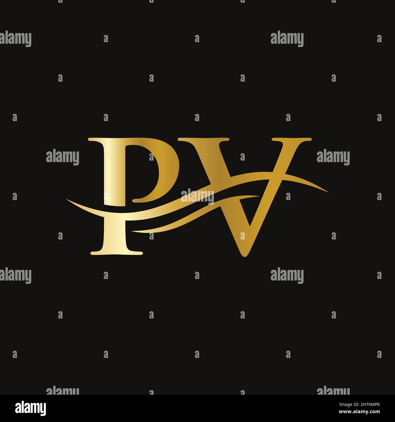 PV logo design. Initial PV letter logo design Stock Vector Image & Art ...