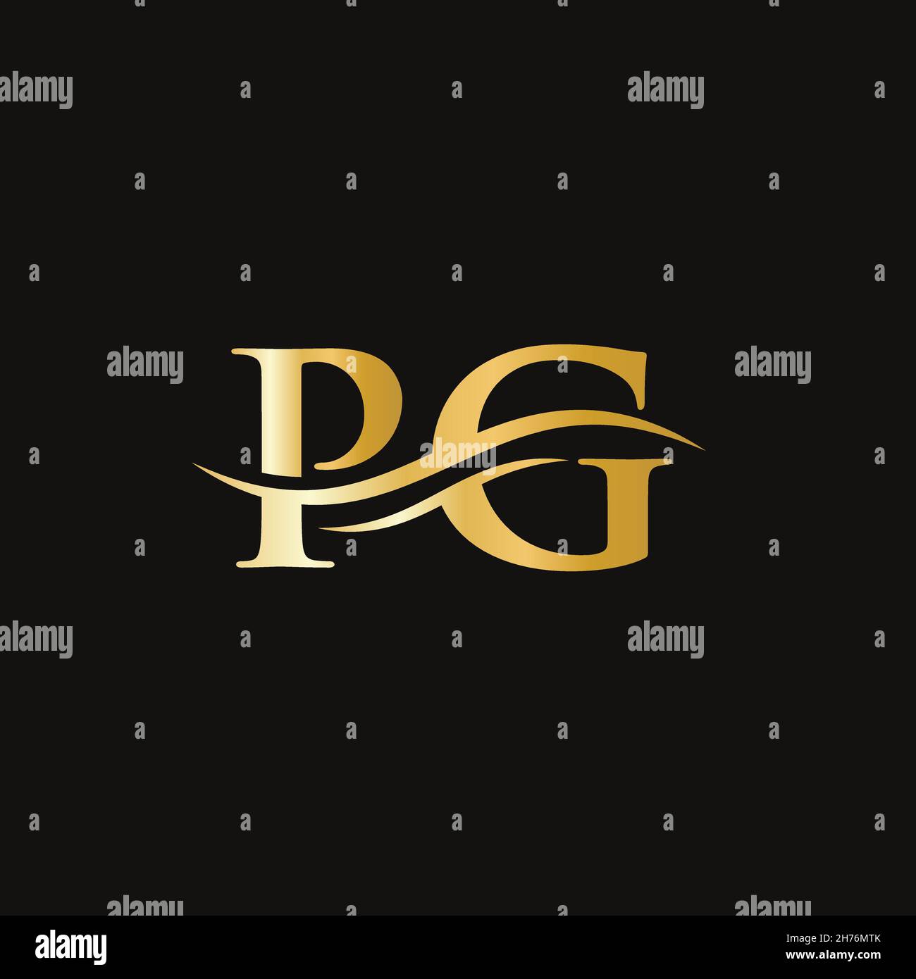 PG Letter Linked Logo for business and company identity. Initial Letter ...