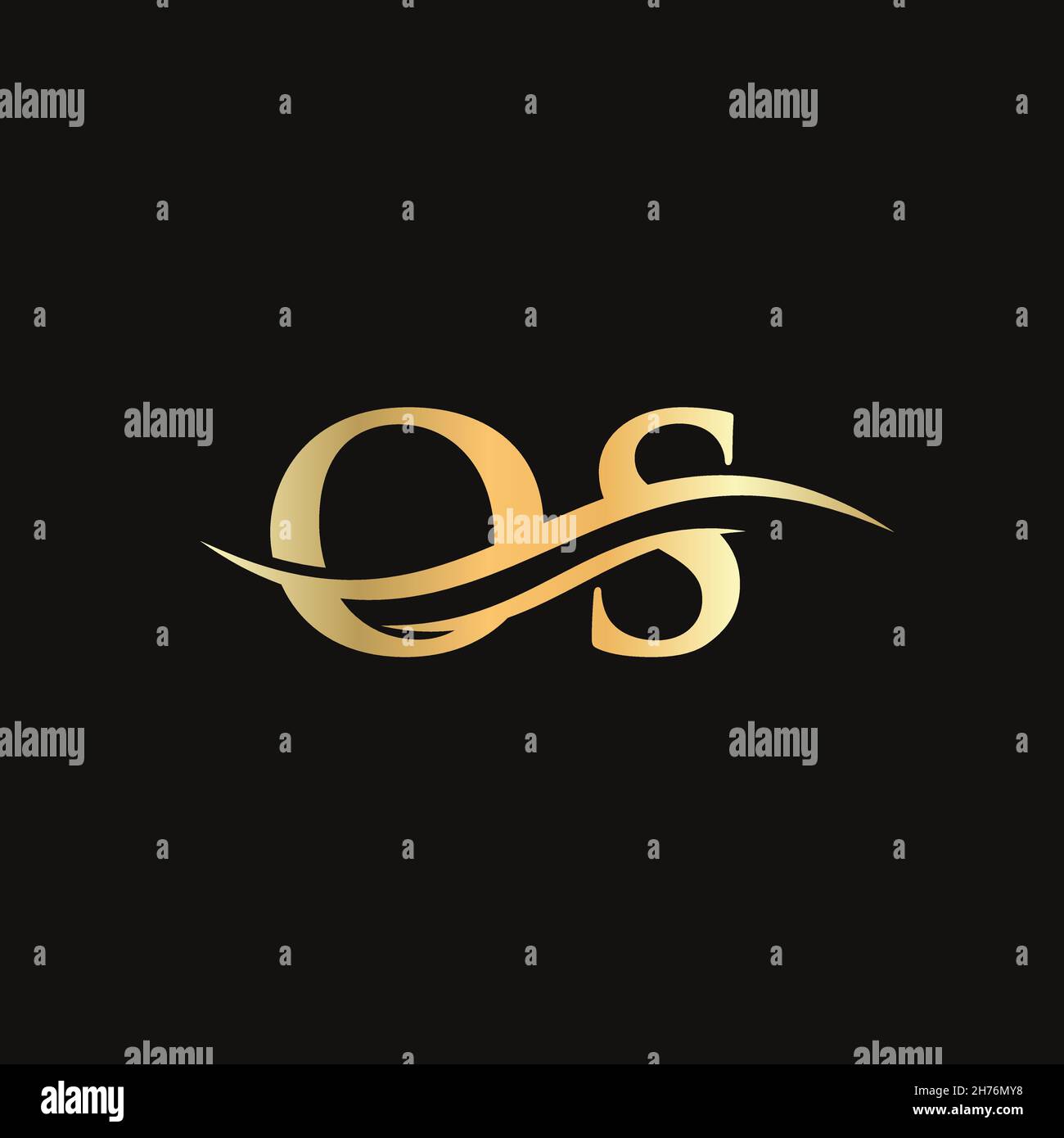 Creative OS letter with luxury concept. Modern OS Logo Design for ...
