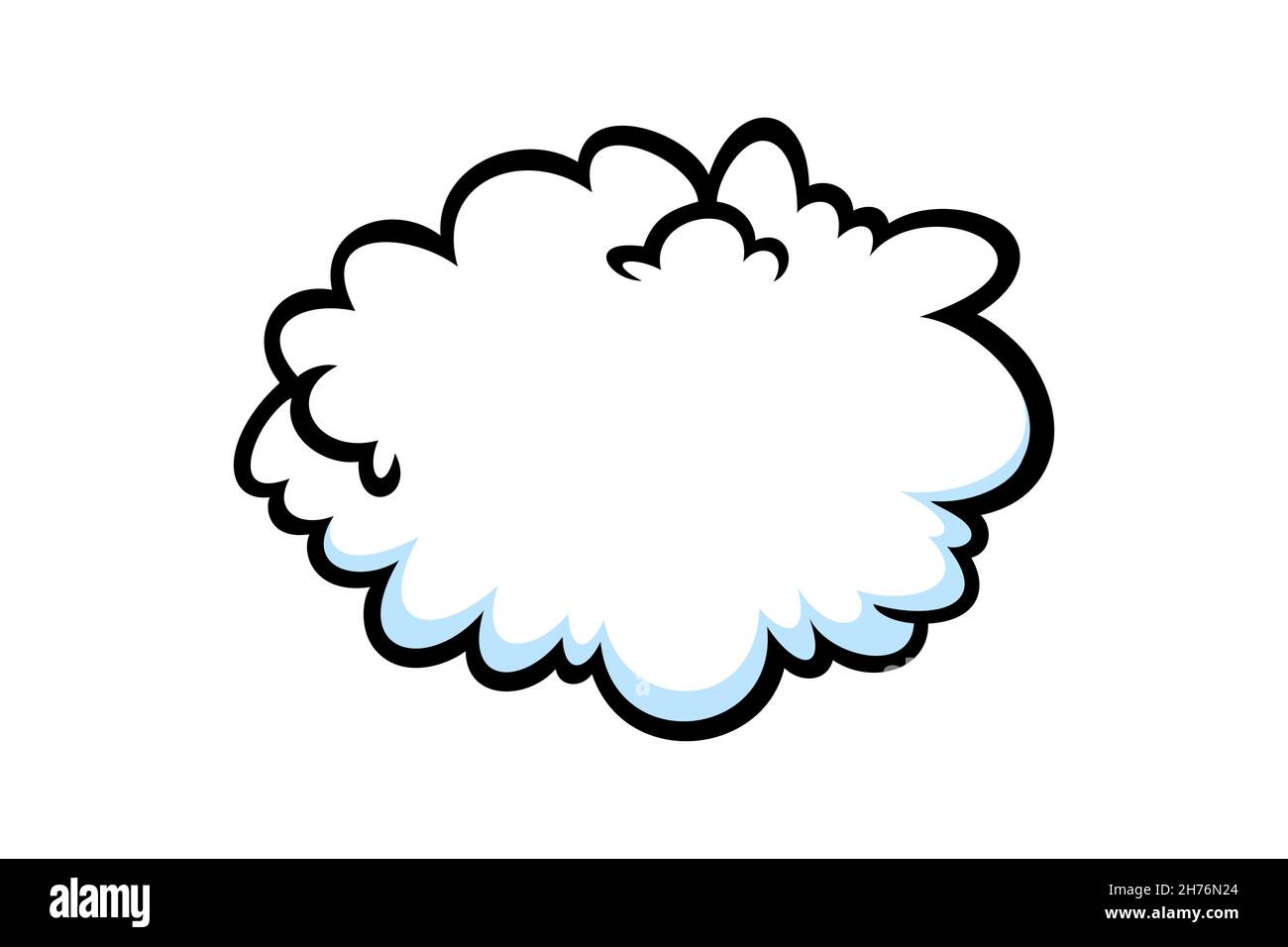 Comic thinking speech bubbles. Think shapes like in comicbooks. Vector ...