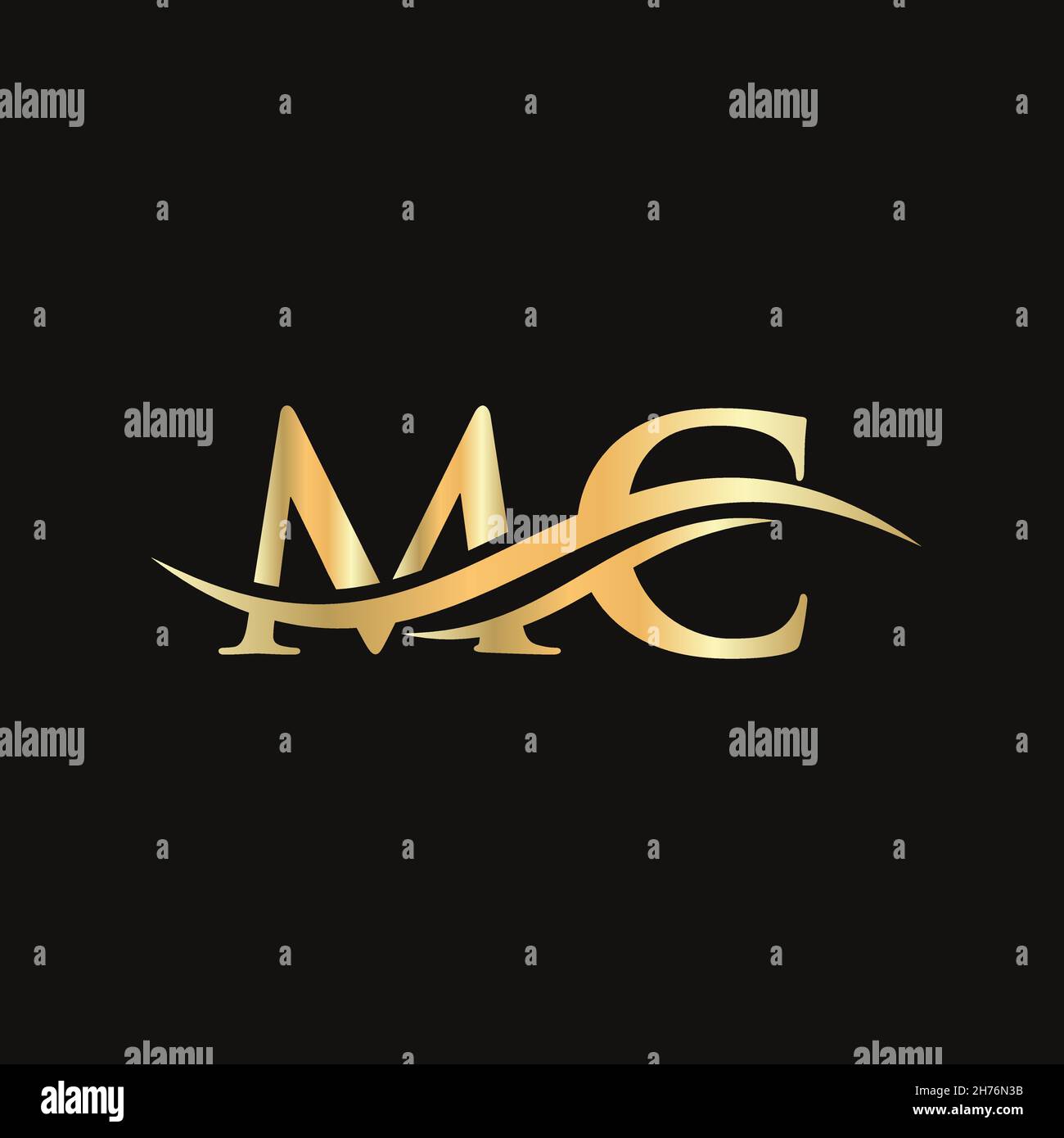 MC logo design. Initial MC letter logo design Stock Vector Image & Art ...