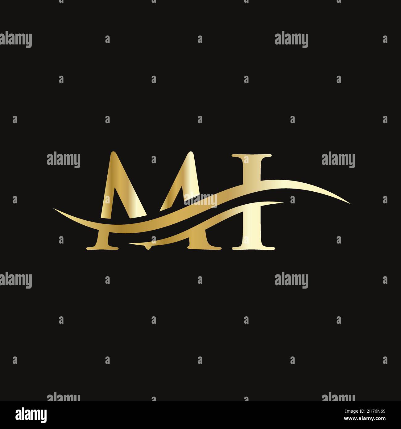 Creative MI letter with luxury concept. Modern MI Logo Design for ...