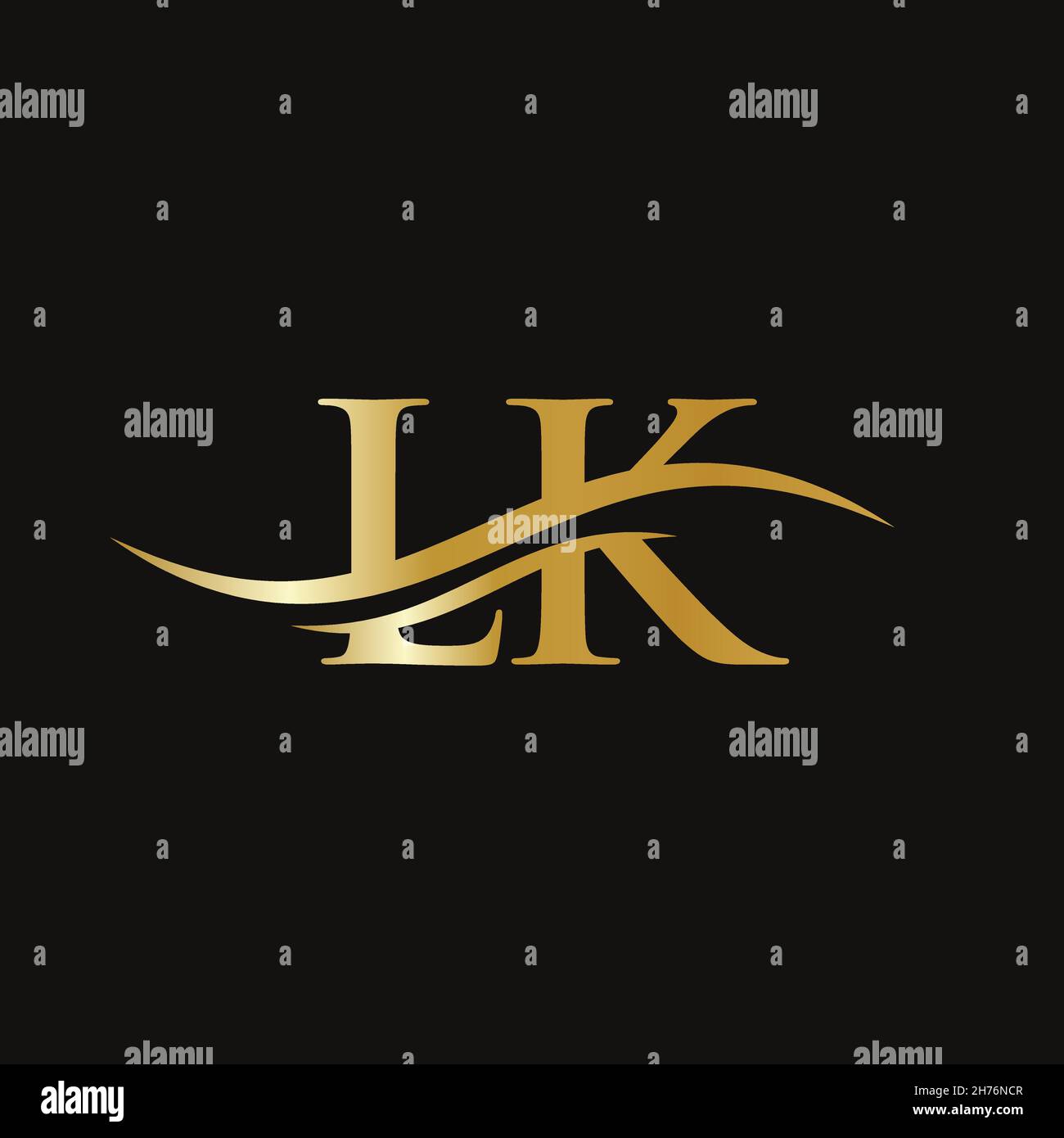Creative LK letter with luxury concept. Modern LK Logo Design for ...
