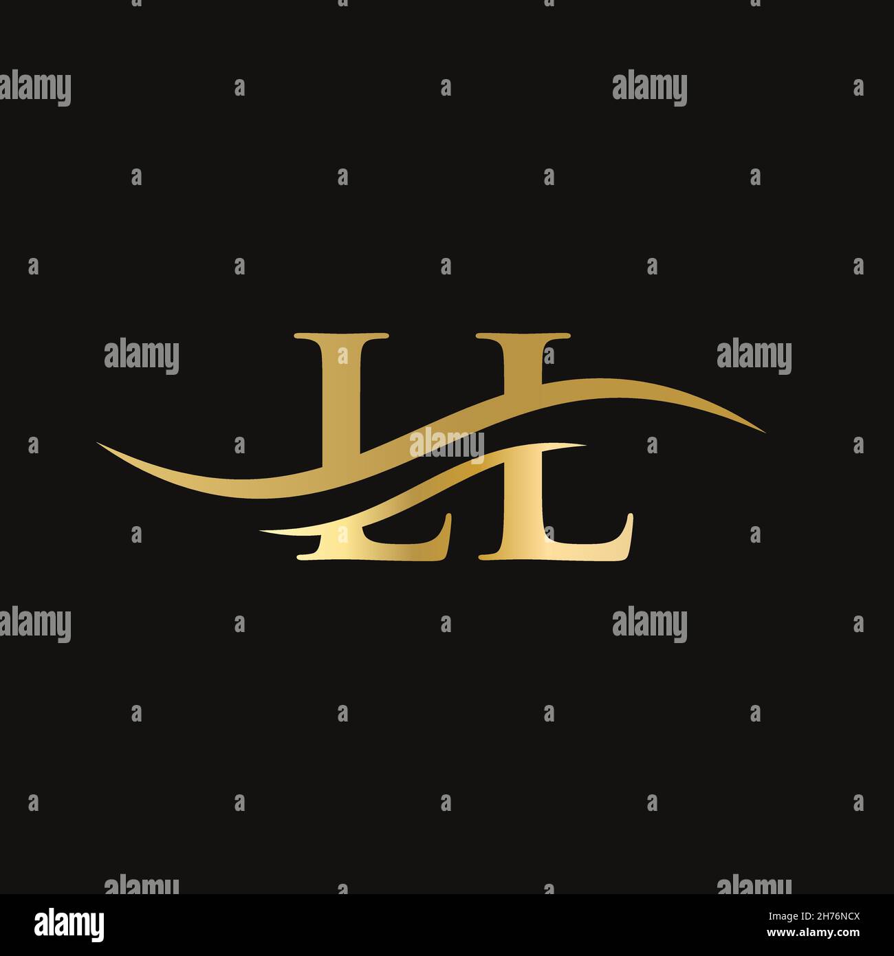 Modern LL Logo Design for business and company identity. Creative LL ...