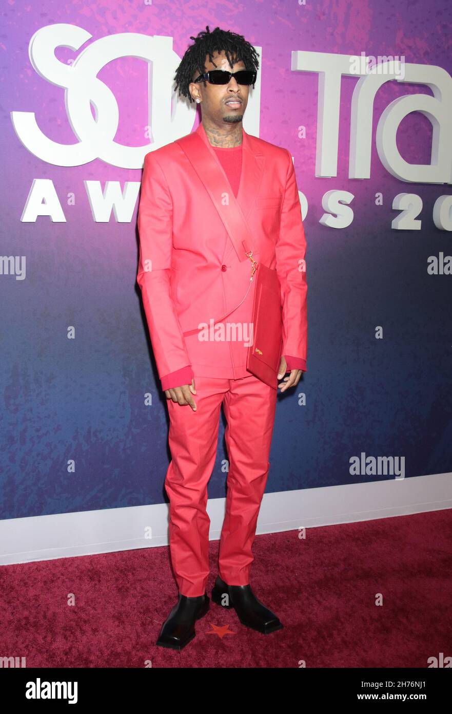 New York, NY, USA. 20th Nov, 2021. 21 Savage at the 2021 Soul Train ...