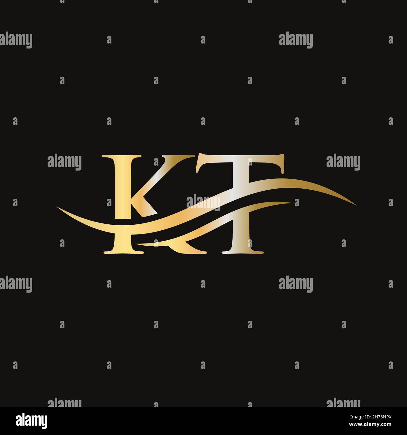 KT Linked Logo for business and company identity. Creative Letter KT ...