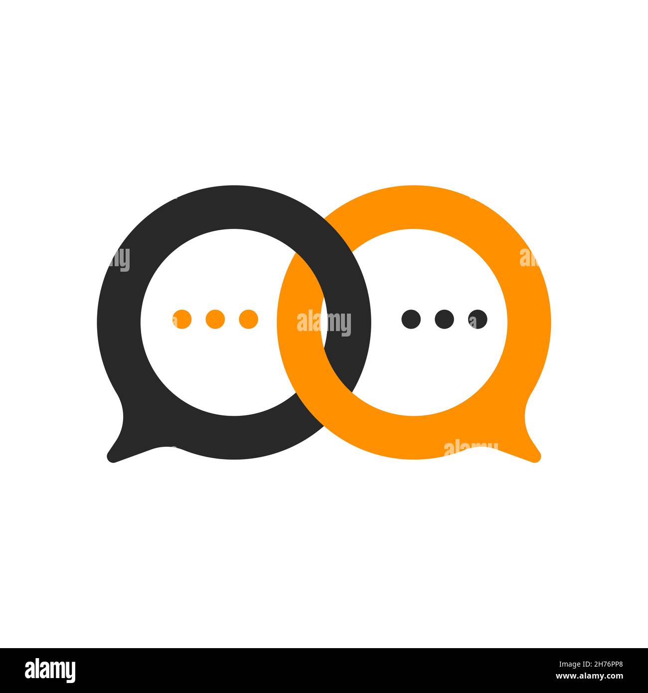 Question and answer icon, two bubble comments. Communication sign ...