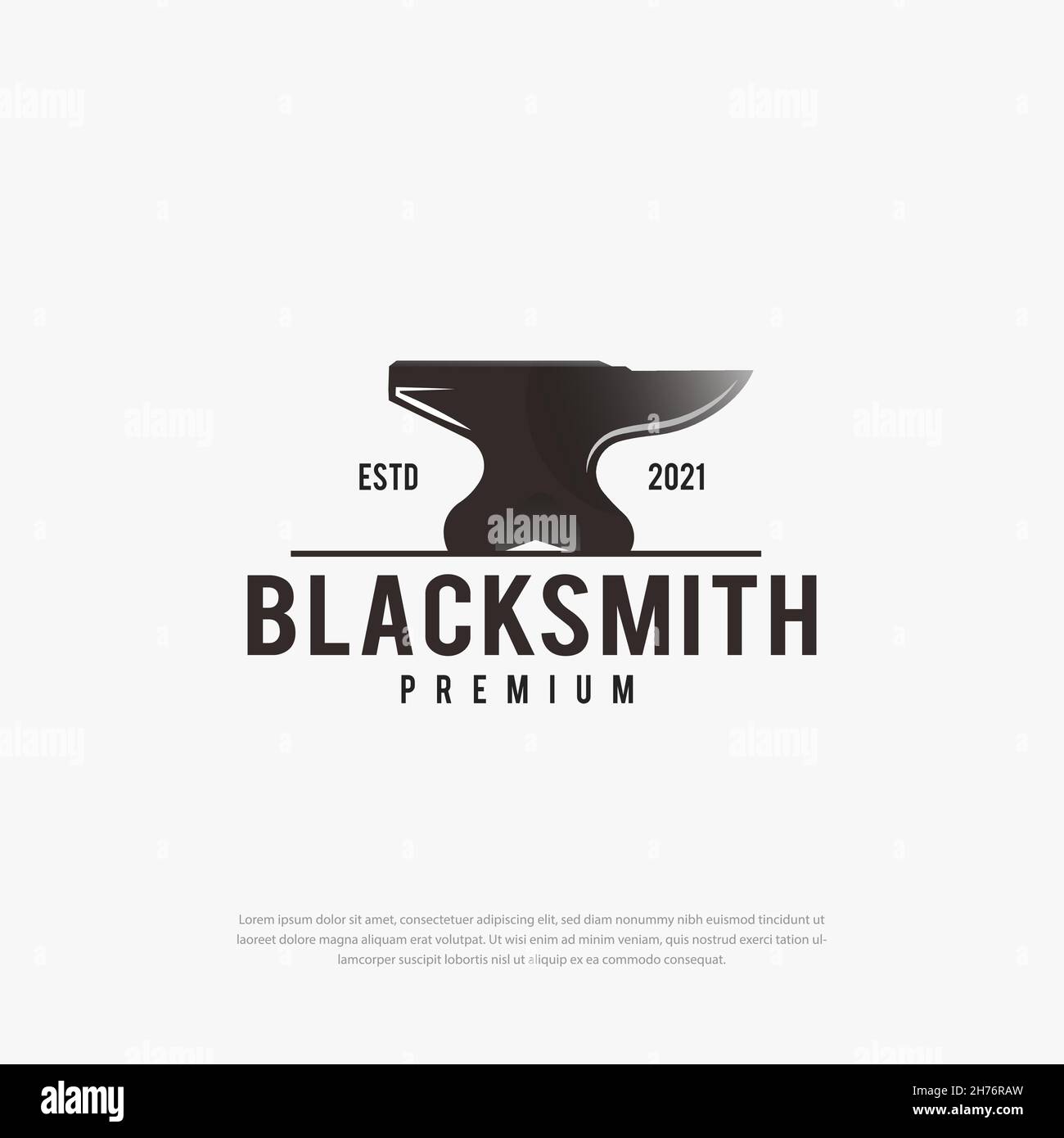 Blacksmith logo typography logotype.symbol,icon,template Stock Vector ...