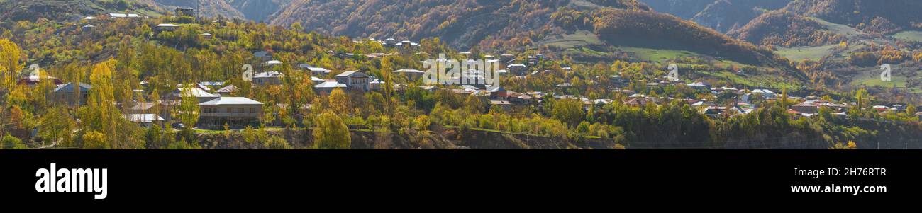 Panoramic view of Lahij village in Azerbaijan Stock Photo - Alamy