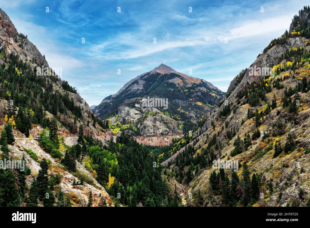 Abrams Mountain and San Juan Mountains as seen from an overlook on ...