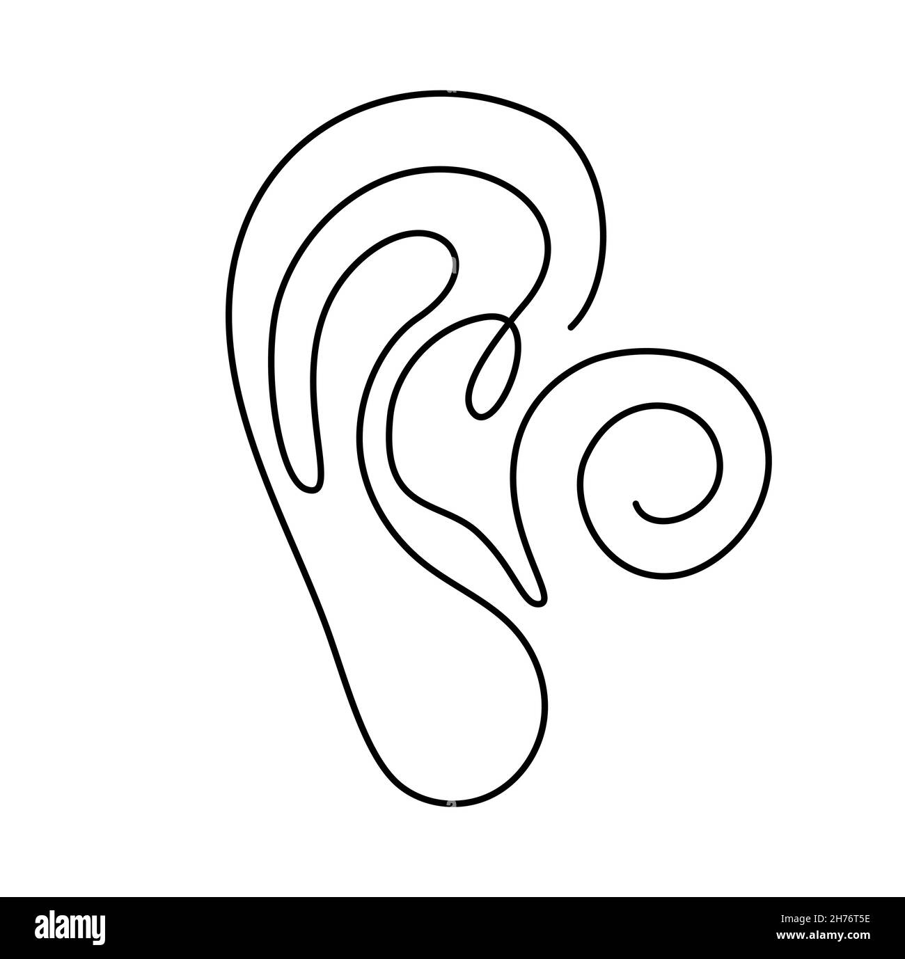 Ear Outline Drawing