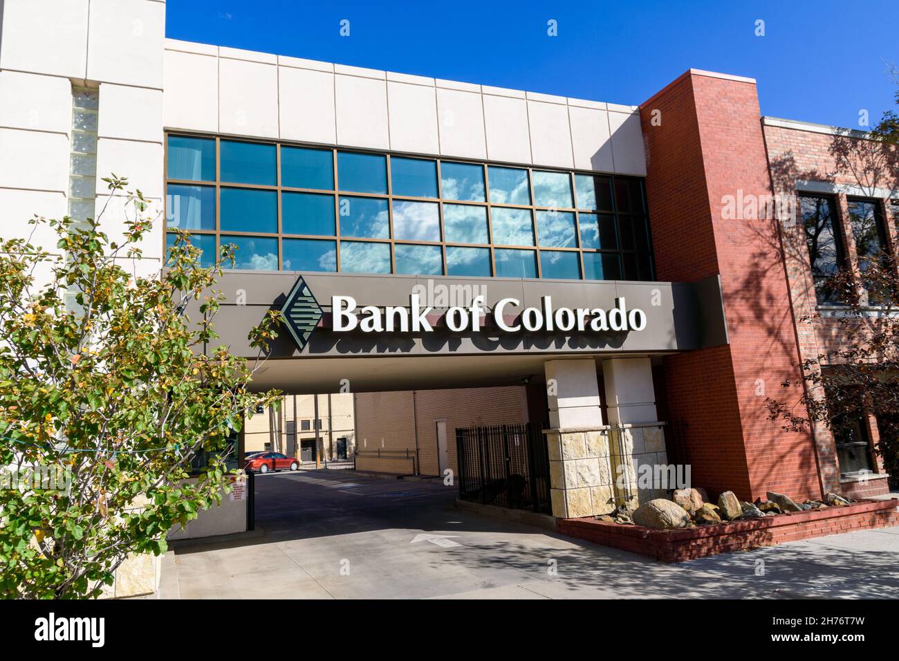 Bank of Colorado sign, logo on bank branch facade - Colorado Springs ...