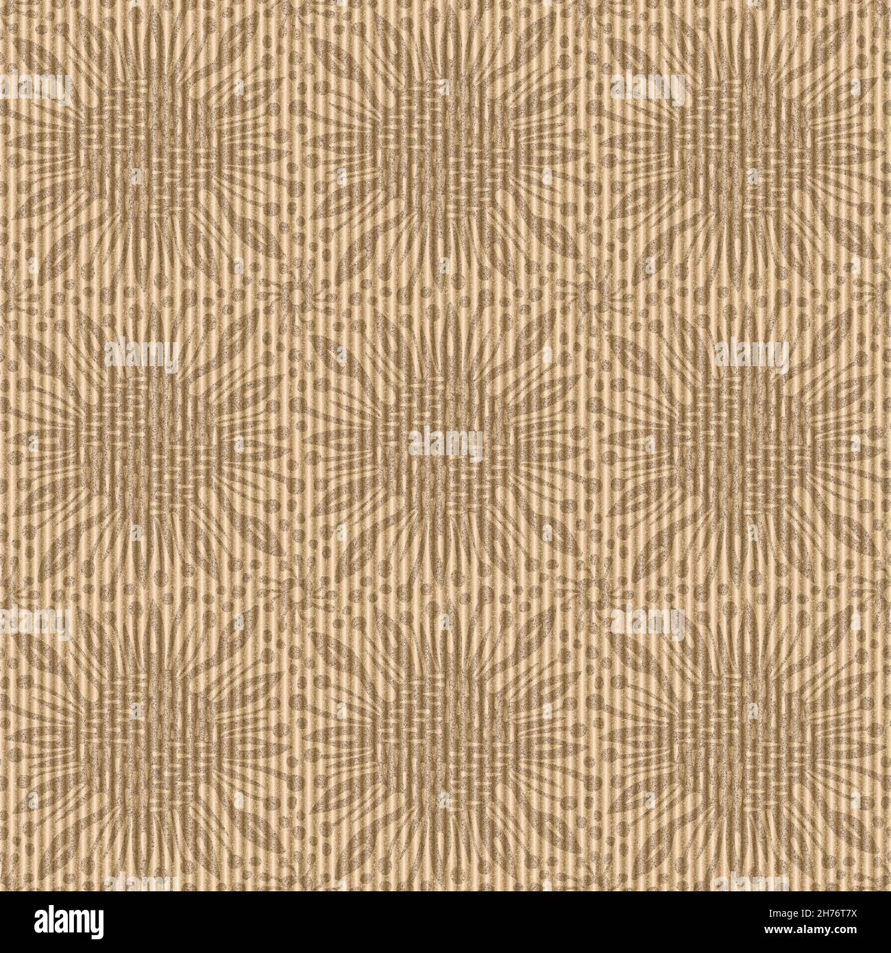 Ecru recycled corrugated pulp card paper texture. Ribbed plain neutral ...