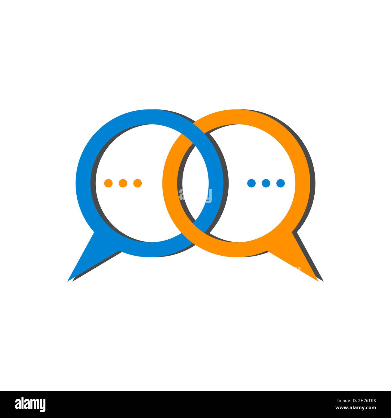 Question and answer icon, two bubble comments. Communication sign ...
