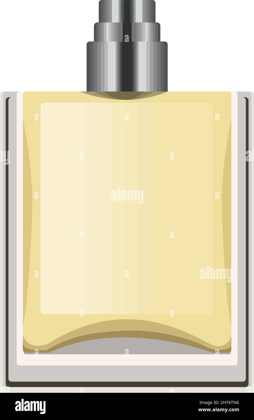Yellow glass perfume bottle Stock Vector Images - Alamy