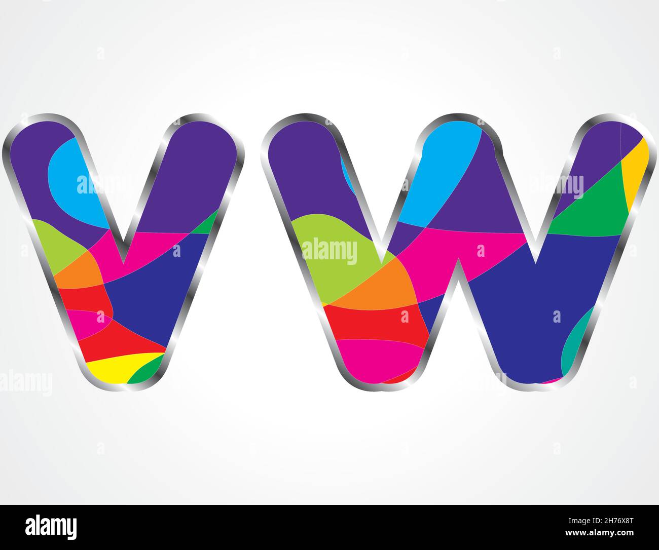 Typography fonts multicolor shapes style alphabet Stock Vector Image ...