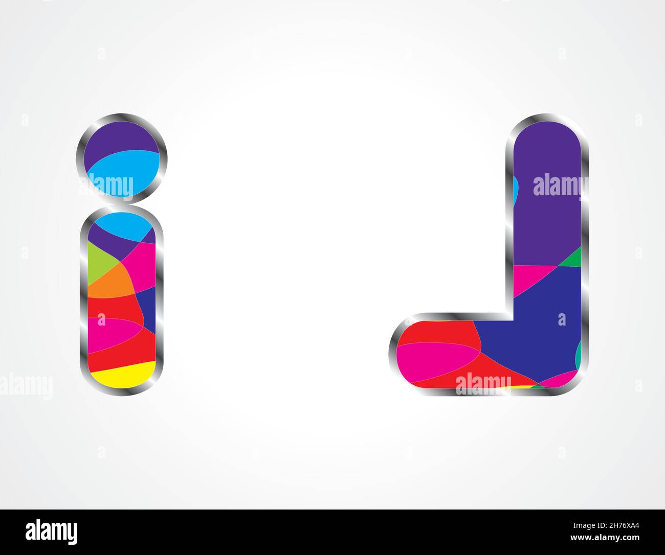 Typography fonts multicolor shapes style alphabet Stock Vector Image ...