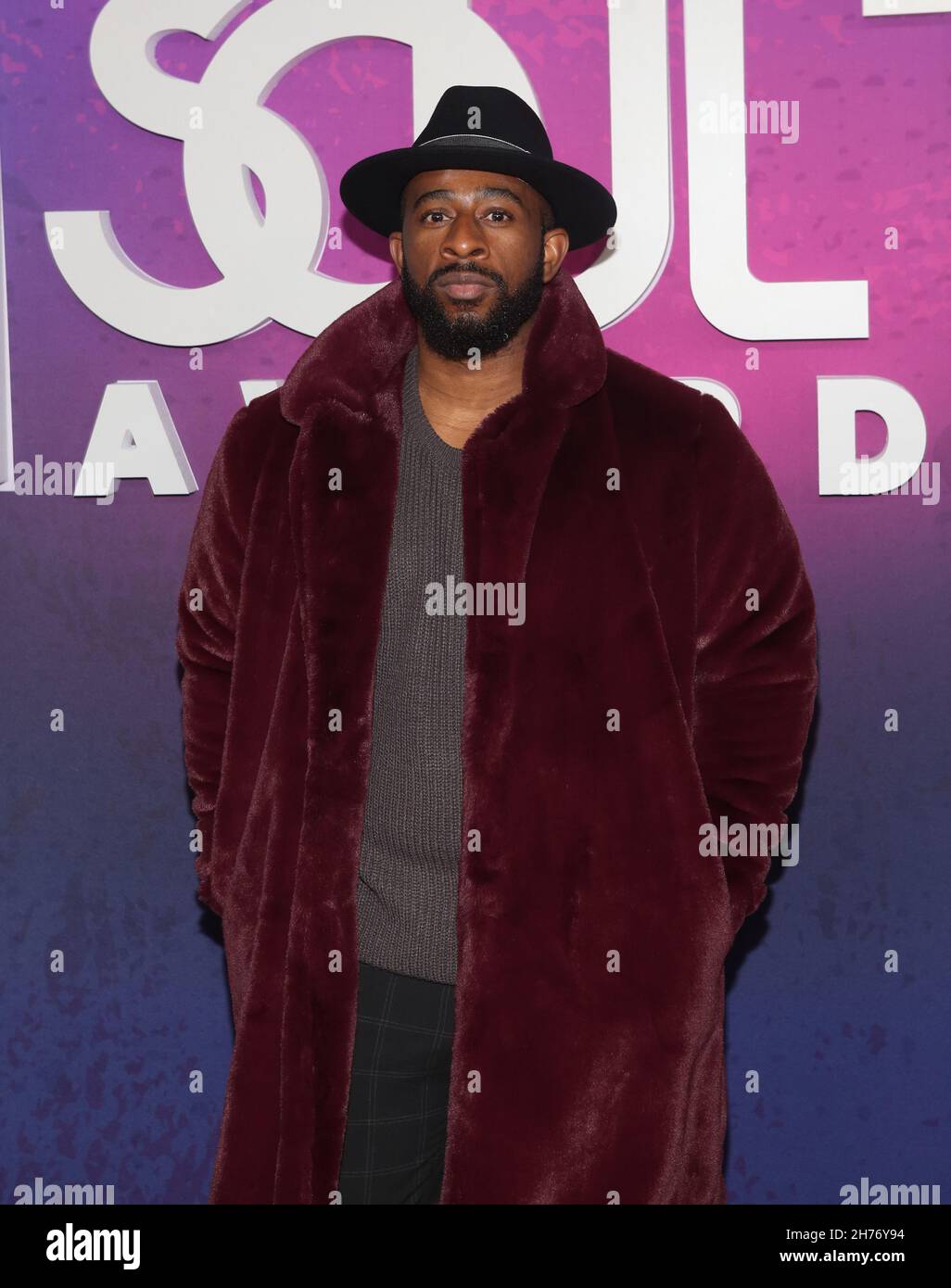 Jeremy Rivers attends the 2021 SOUL TRAIN AWARDS arrivals red carpet at ...