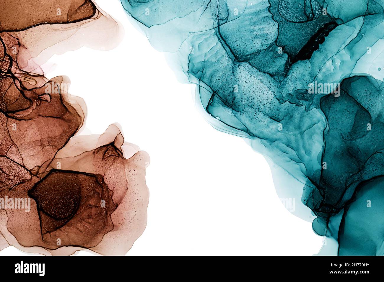 Abstract background fluid art technique with alcohol ink. Liquid ...