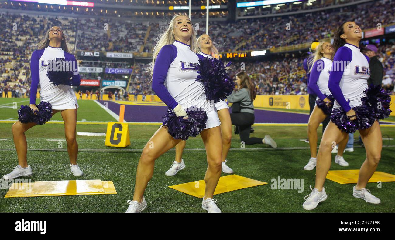 Baton Rouge, LA, USA. 20th Nov, 2021. The LSU Tiger Girls perform on ...