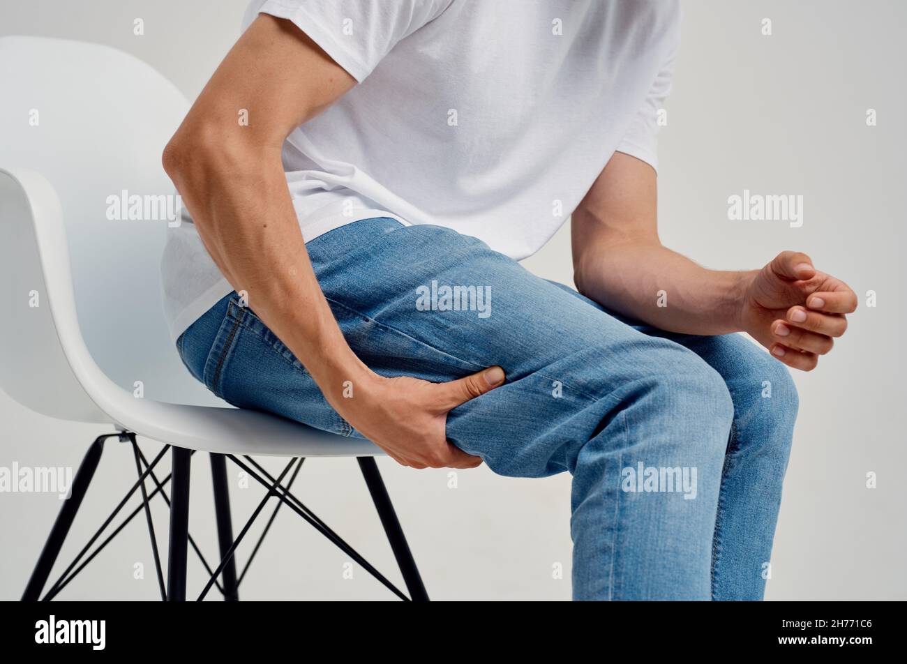 foot injury joint pain treatment light background Stock Photo - Alamy