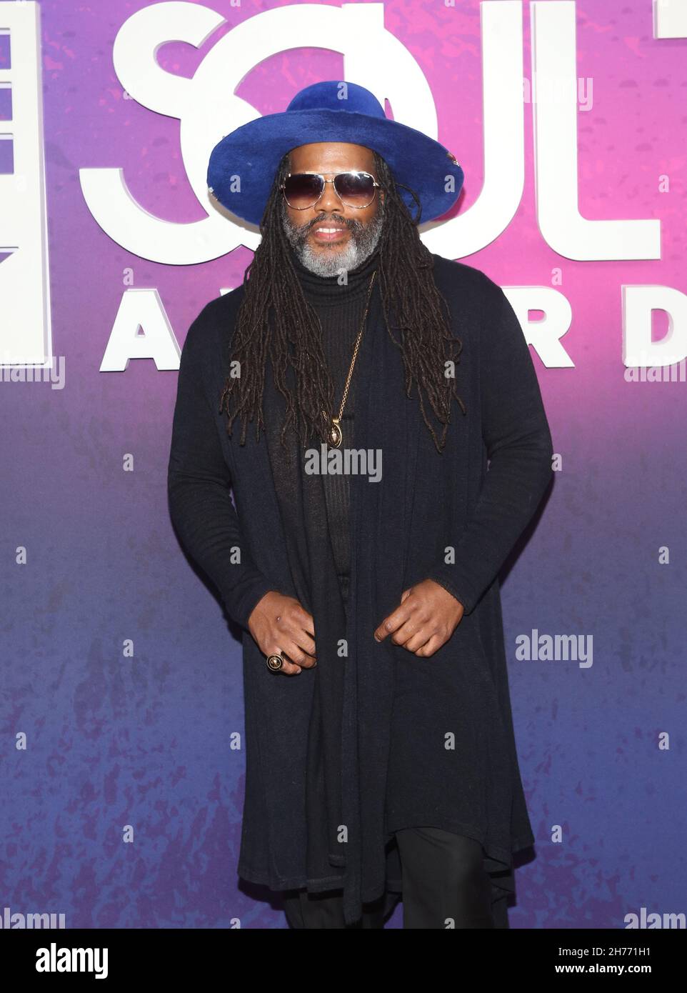 Casey Benjamin attends the 2021 SOUL TRAIN AWARDS arrivals red carpet ...