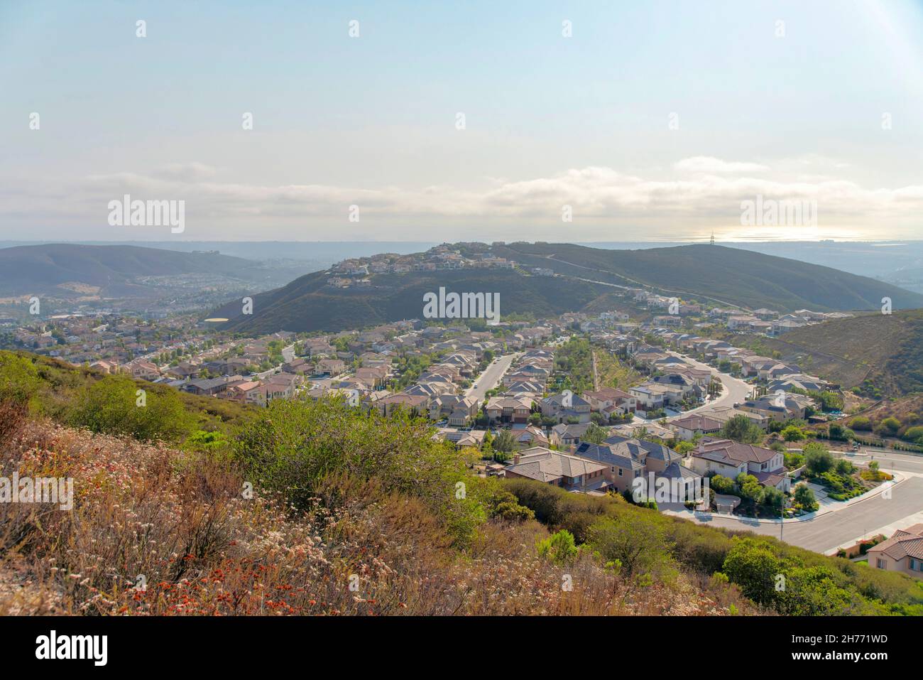 Double Peak Park view of middle class residences at San Marcos ...