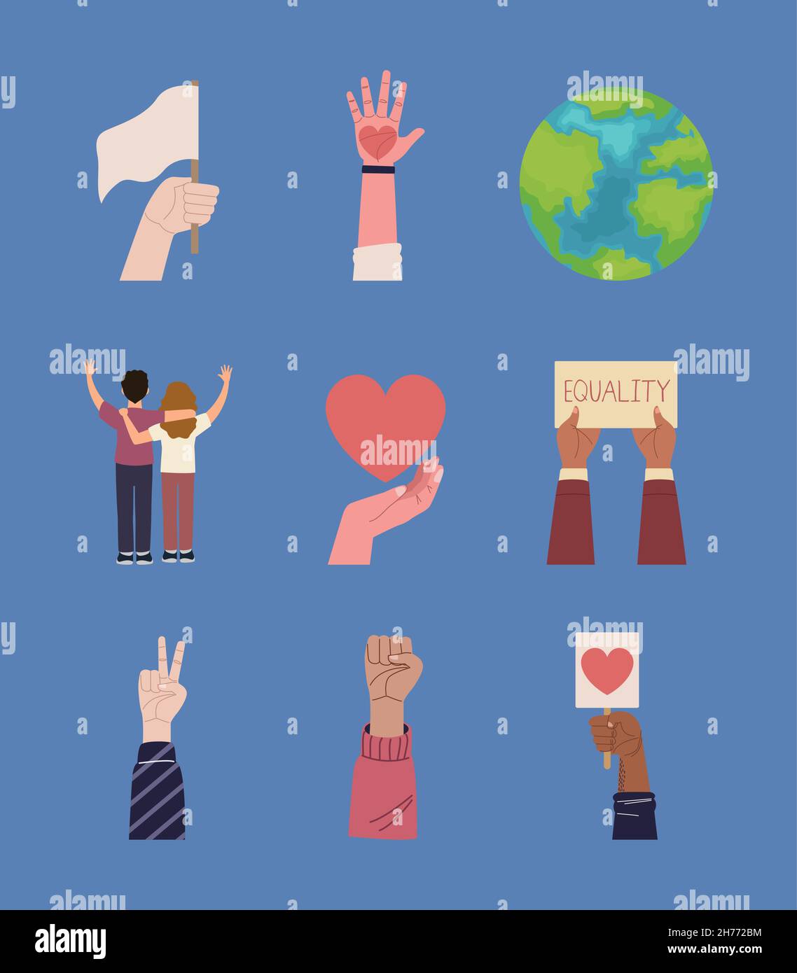 human rights nine icons Stock Vector Image & Art - Alamy