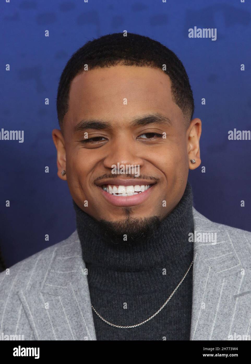 Mack Wilds attends the 2021 SOUL TRAIN AWARDS arrivals red carpet at ...