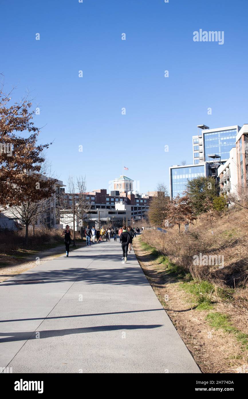 People walking and exercising in The Beltline Atlanta Stock Photo - Alamy
