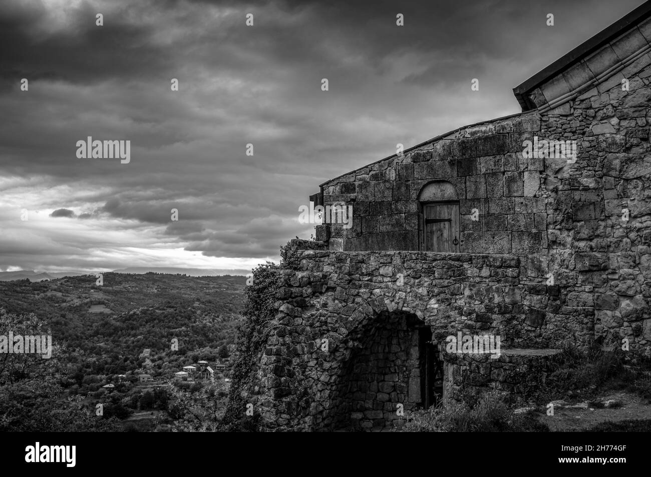 The monastic complex of gelati Black and White Stock Photos & Images ...