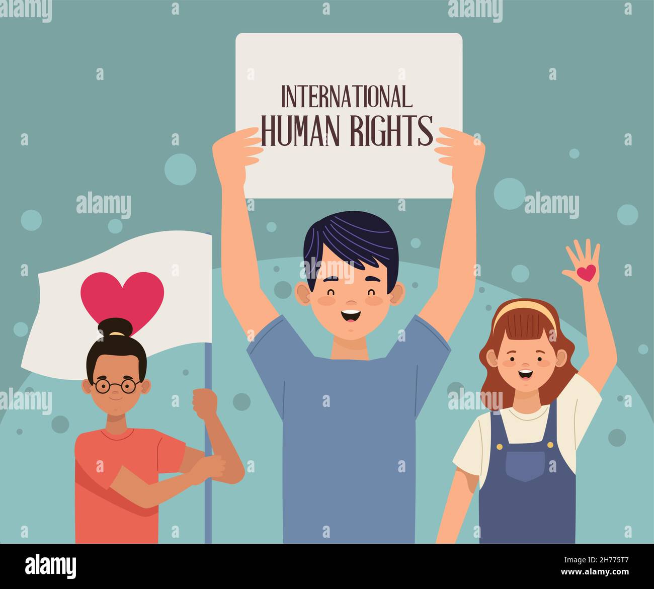 human rights day postcard Stock Vector Image & Art - Alamy