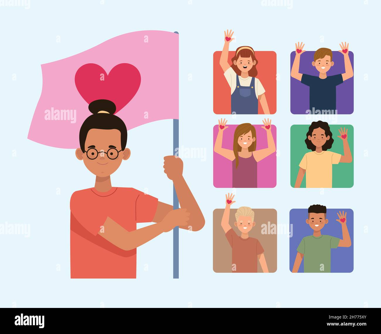 seven human rights activists Stock Vector Image & Art - Alamy
