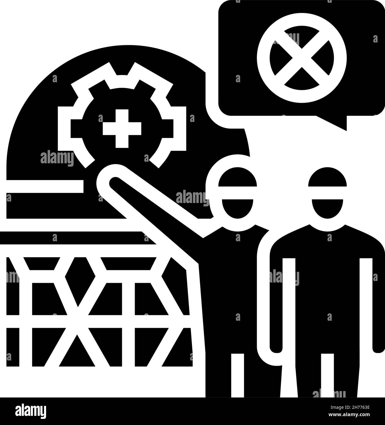 decommissioning processing glyph icon vector illustration Stock Vector ...