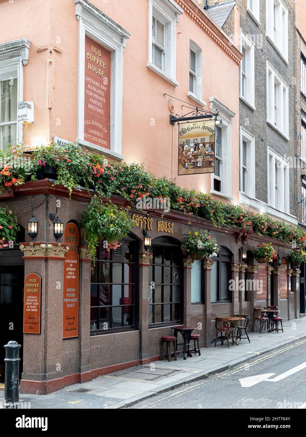 LONDON, UK - JULY 14, 2021: Exterior view of the Old Coffee House Pub ...