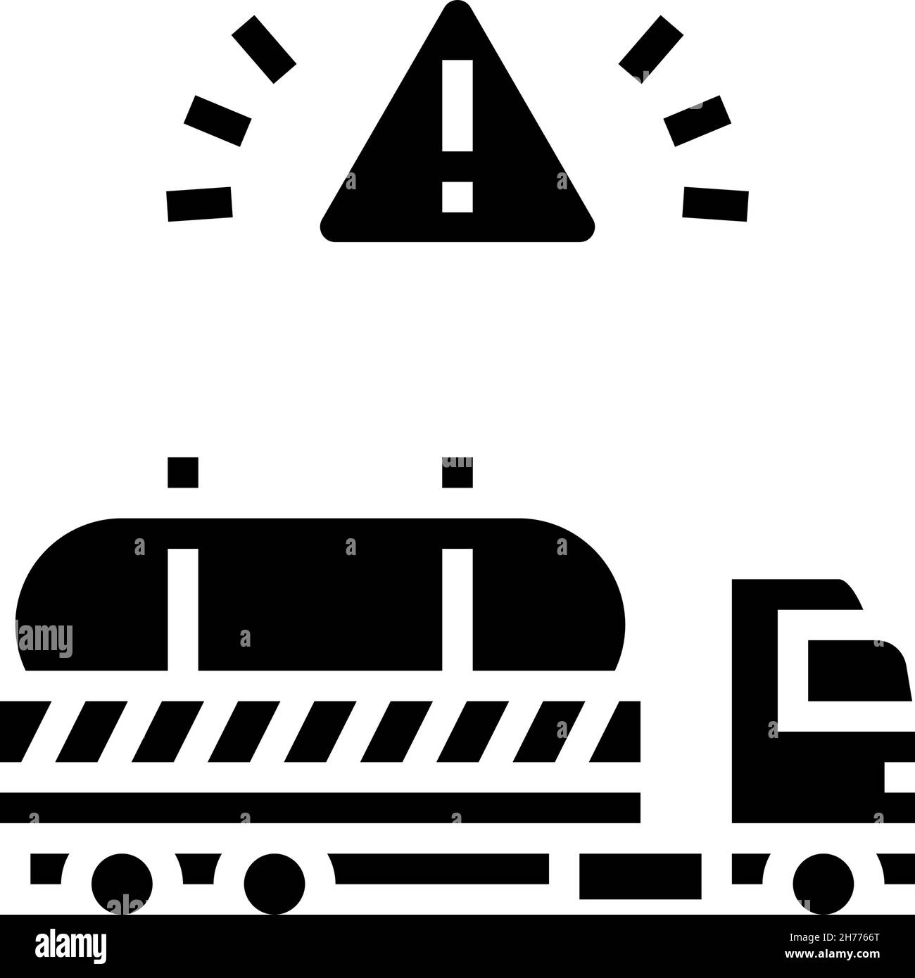 hazardous waste transporter glyph icon vector illustration Stock Vector ...