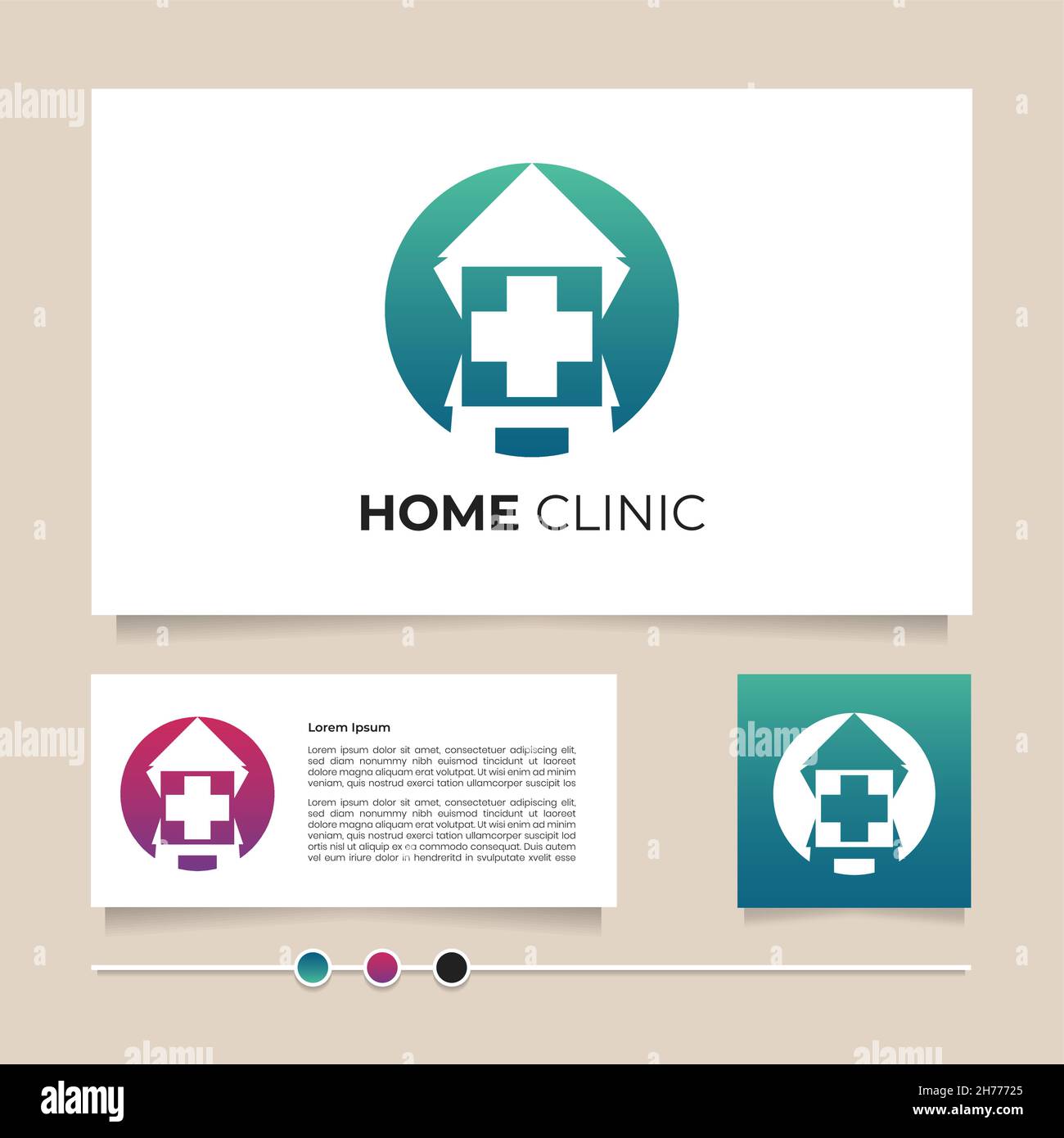 Creative vector home clinic logo design. Home care for logo, icon, and ...