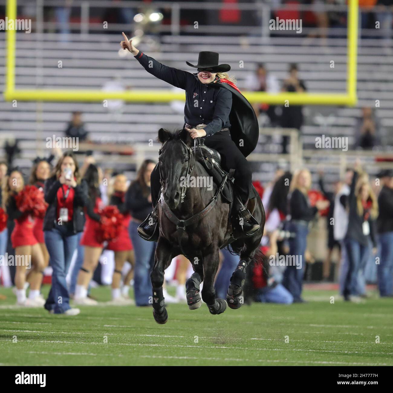 November 20, 2021: Texas Tech mascot Fearless Champion makes his final ...