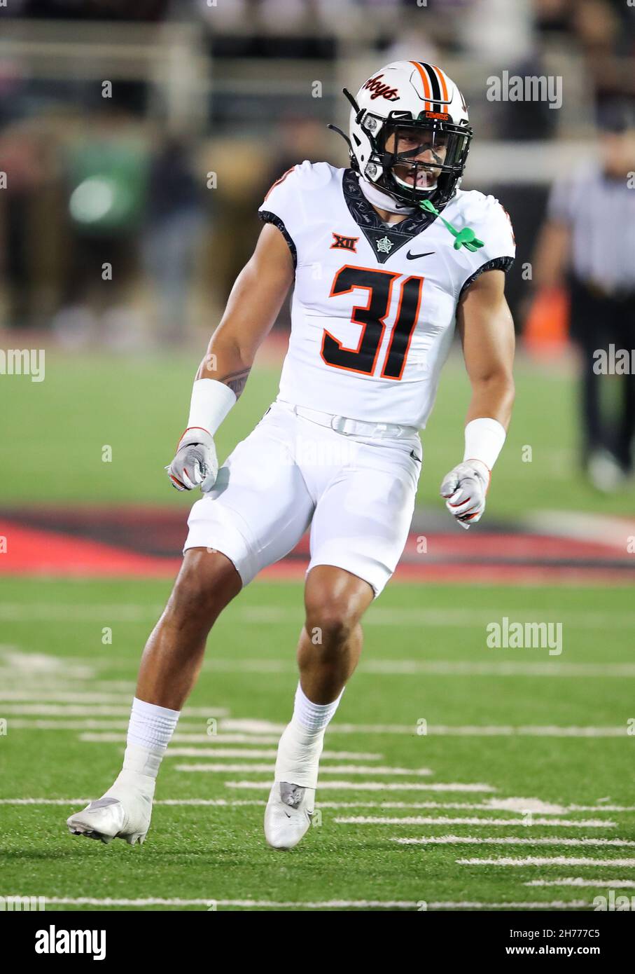 November 20, 2021: Oklahoma State Cowboys safety Kolby Harvell-Peel (31 ...