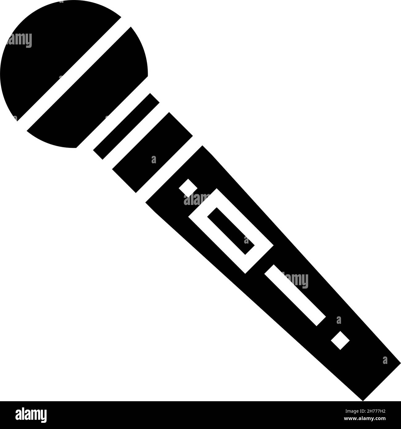 microphone electronic device for singing song glyph icon vector ...