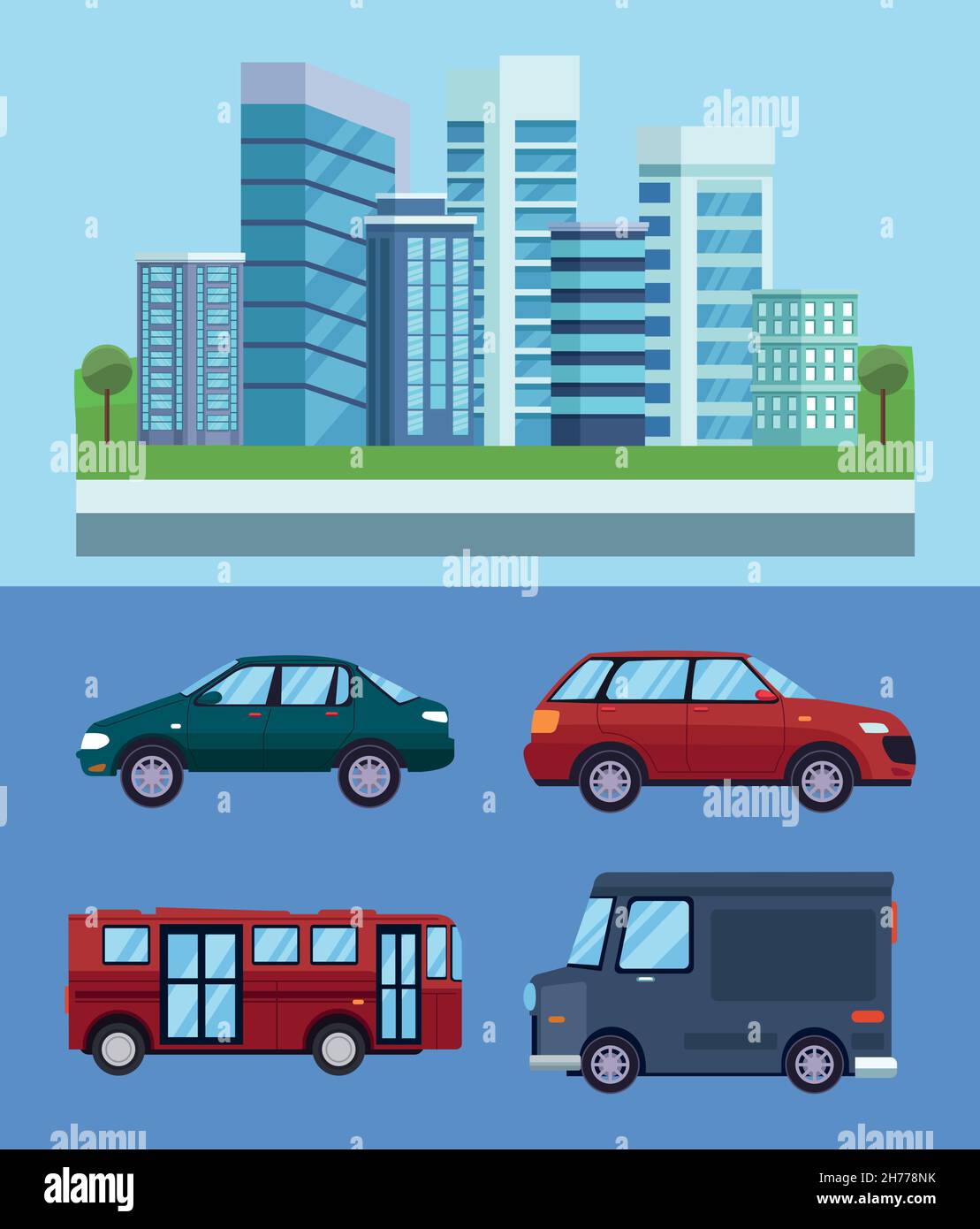 five urban city icons Stock Vector Image & Art - Alamy
